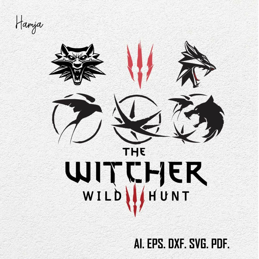 Witcher svg Bundle Pack , Geralt of Rivia svg, White wolf svg, Witcher ...
