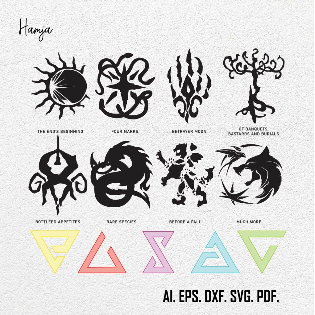 Witcher svg Bundle Pack , Geralt of Rivia svg, White wolf svg, Witcher ...