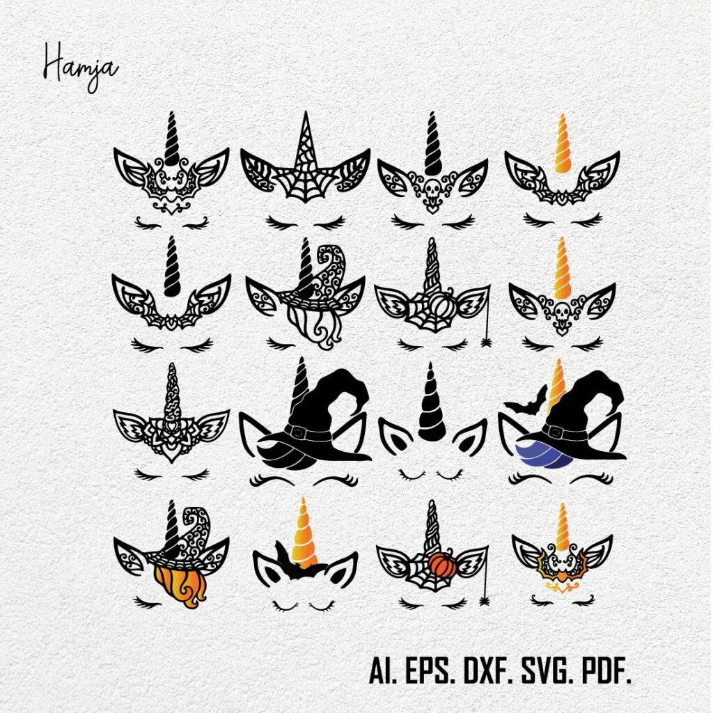 Halloween unicorn Svg bundle, Kids Halloween Svg, Halloween Svg ...
