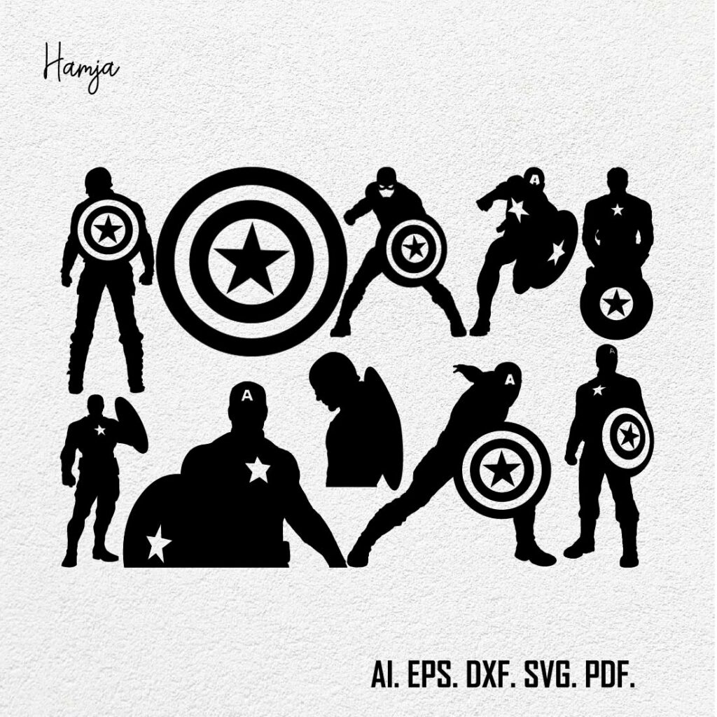 Captain America Svg Bundle Svg, Png, Marvels Svg, Marvel Avengers Svg ...