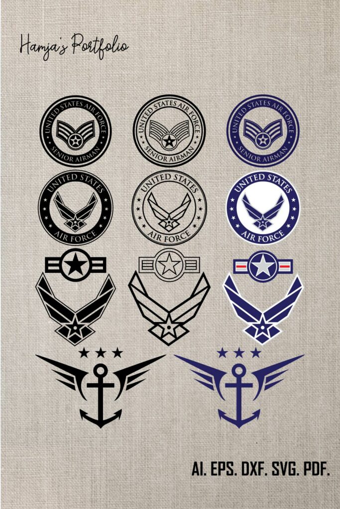 US Air Force Logo Vector Set - MasterBundles