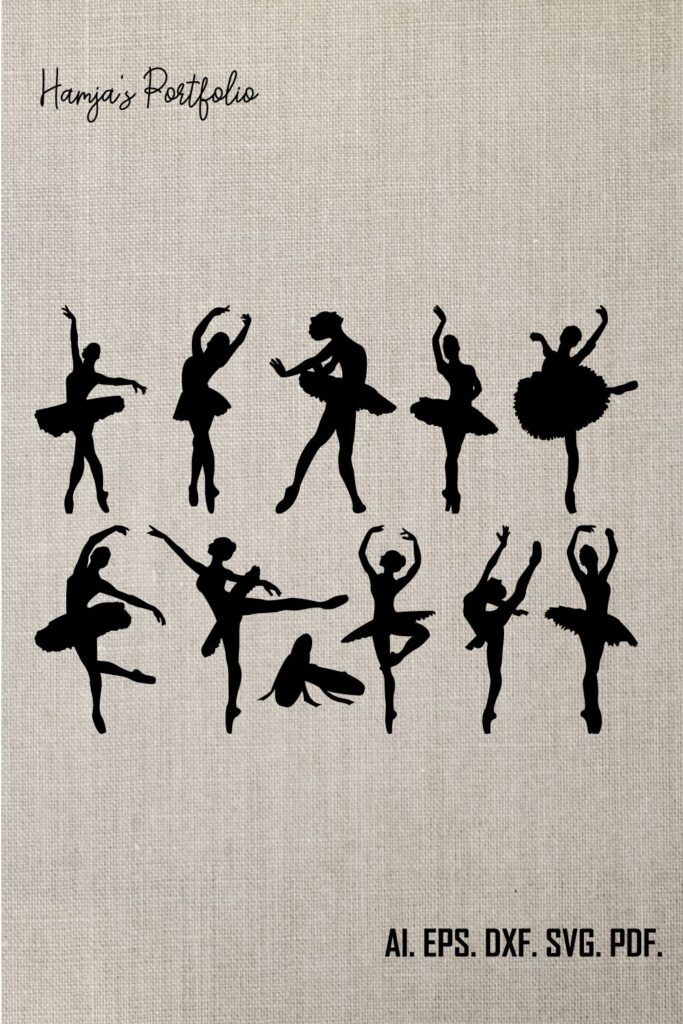 Ballet Dancer Svg Bundle, Dancer Svg, Dancer Girl Svg, ballerina line ...