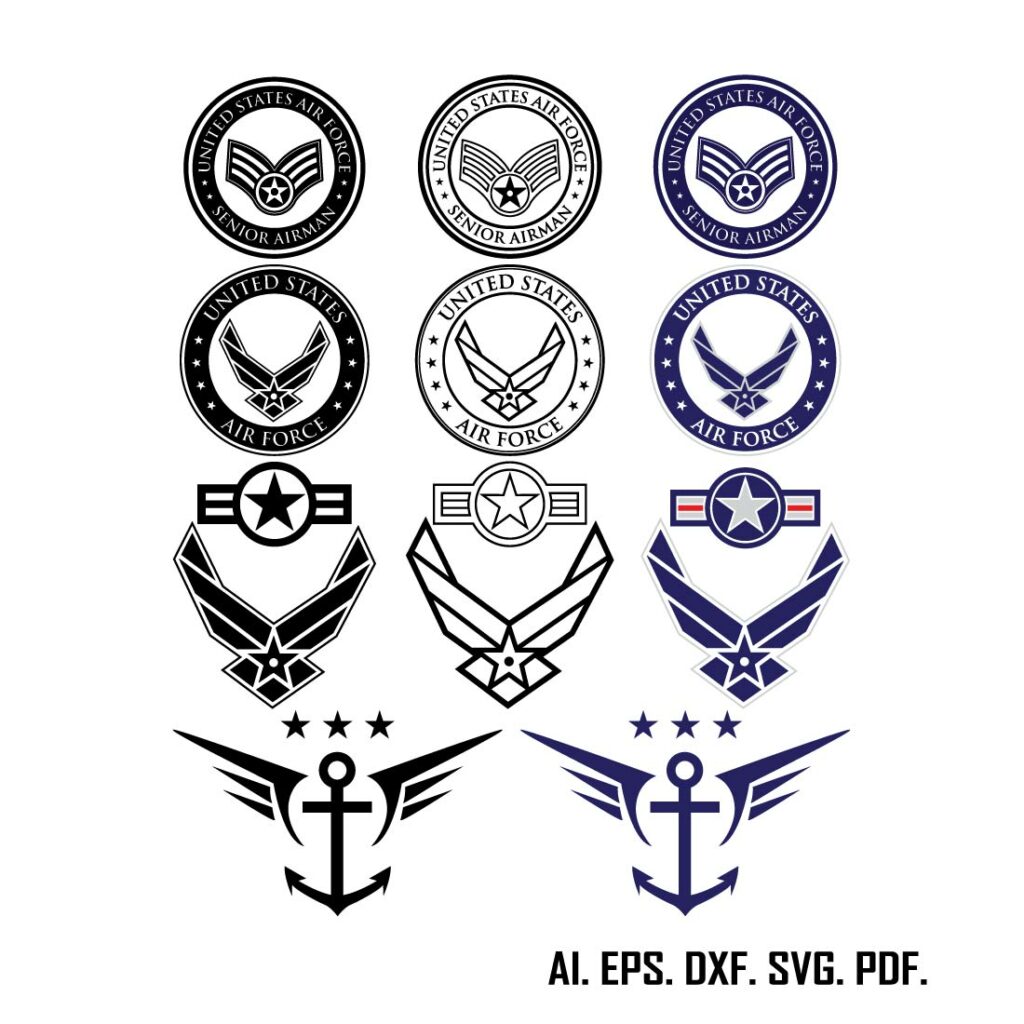 US Air Force Logo Vector Set - MasterBundles