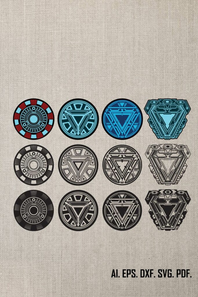Arc Reactor Evolution svg, Arc Reactor Evolution bundle svg, png, dxf ...