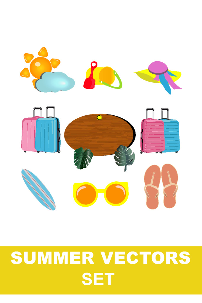 3D SUMMER VECTORS SET - MasterBundles