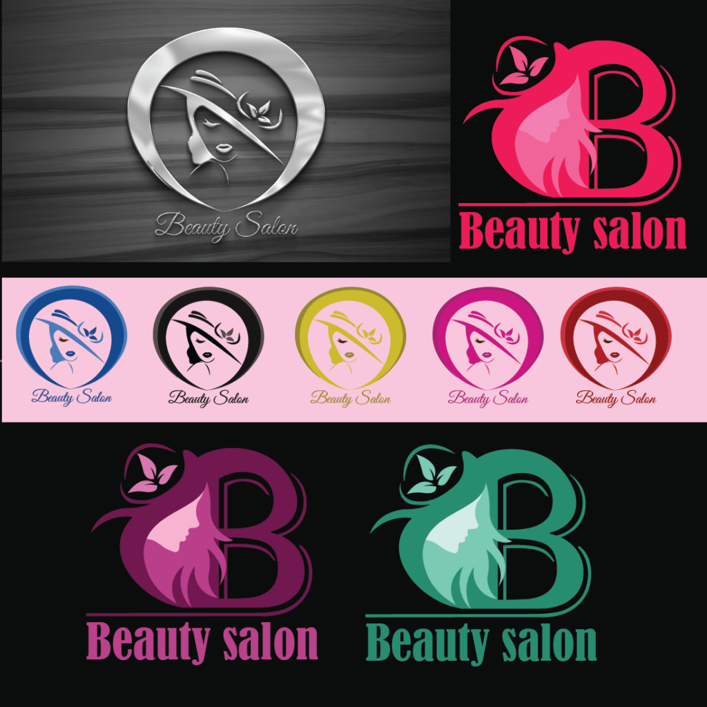 Beauty salon logo templates/Unique and creative beauty parlor logo ...