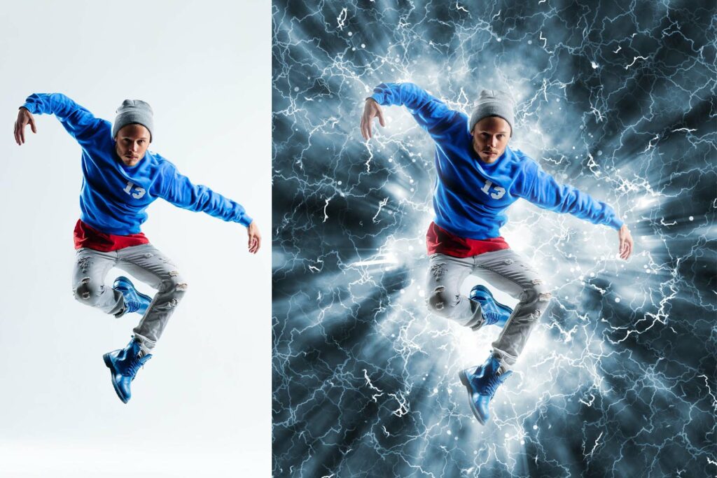 Thunder Burst Photoshop Action - MasterBundles
