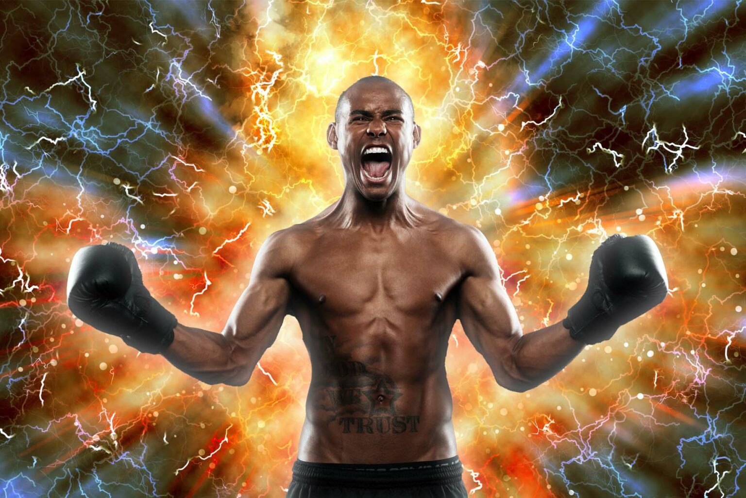 Thunder Burst Photoshop Action - MasterBundles