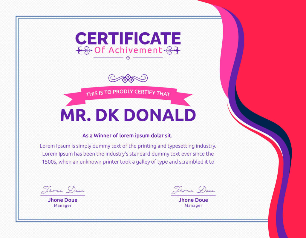 Elegant Horizontal Certificate - MasterBundles