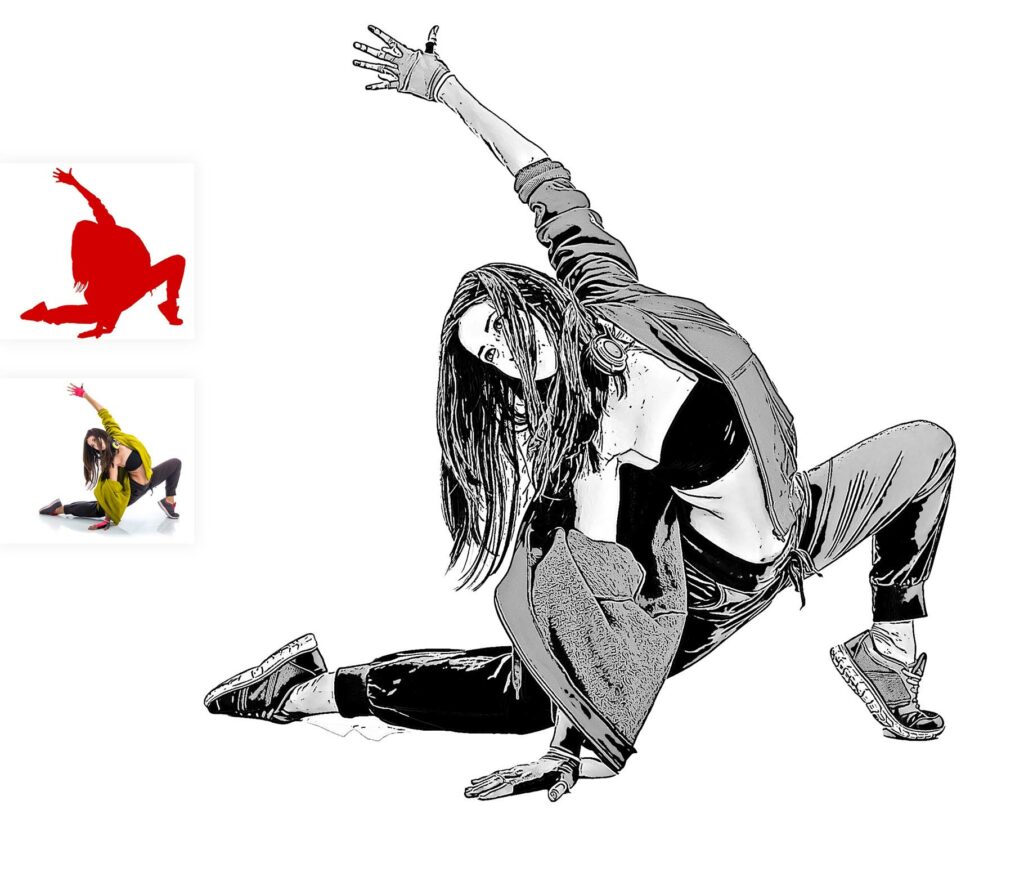 Line Art Drawing Photoshop Action - MasterBundles