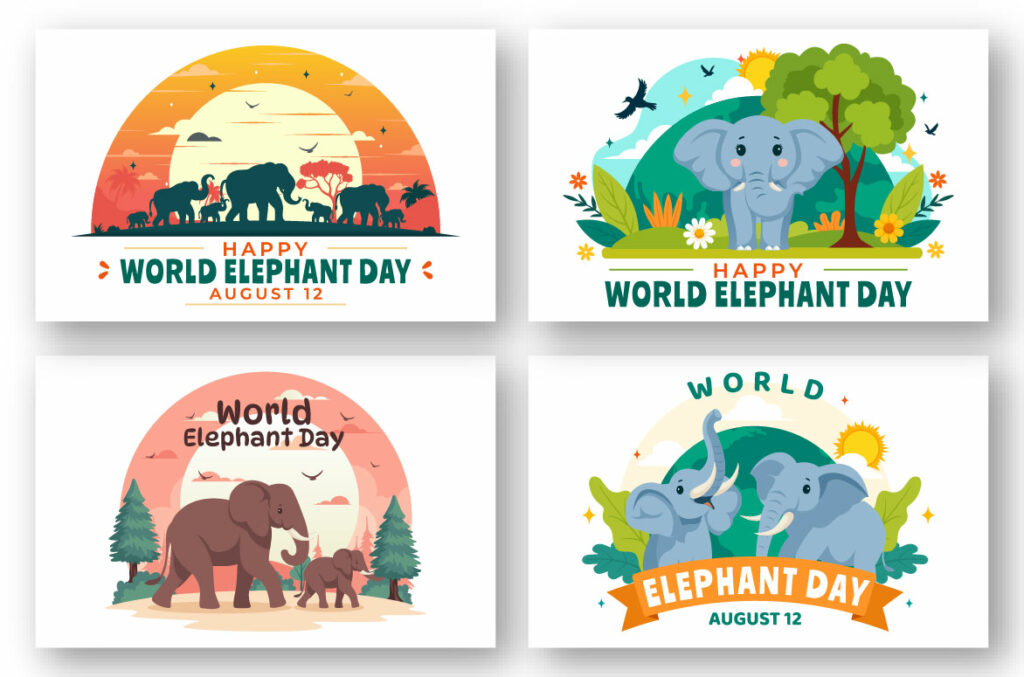 11 World Elephant Day Illustration - MasterBundles
