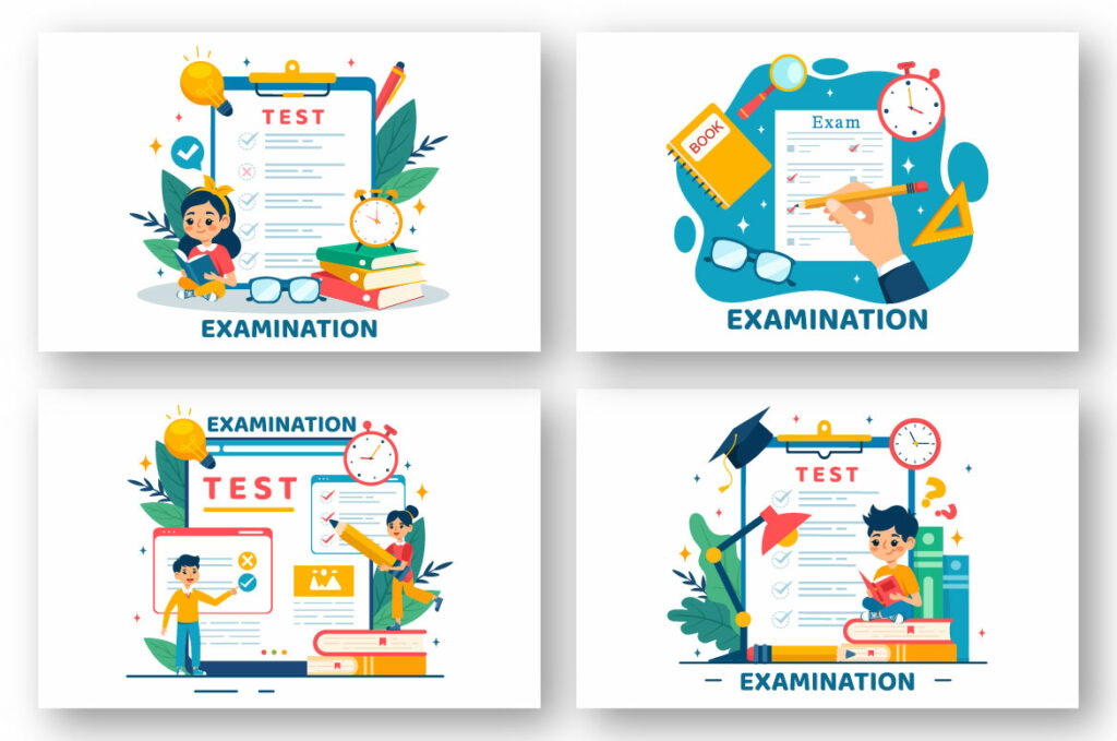 12 Examination Vector Illustration - MasterBundles