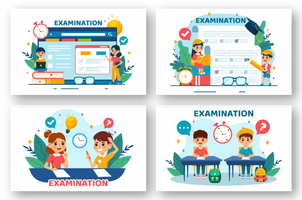 12 Examination Vector Illustration - MasterBundles
