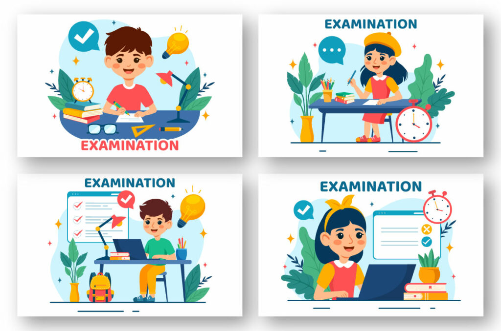 12 Examination Vector Illustration - MasterBundles