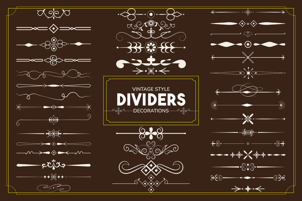 Abstract Decorative Lines Dividers - MasterBundles
