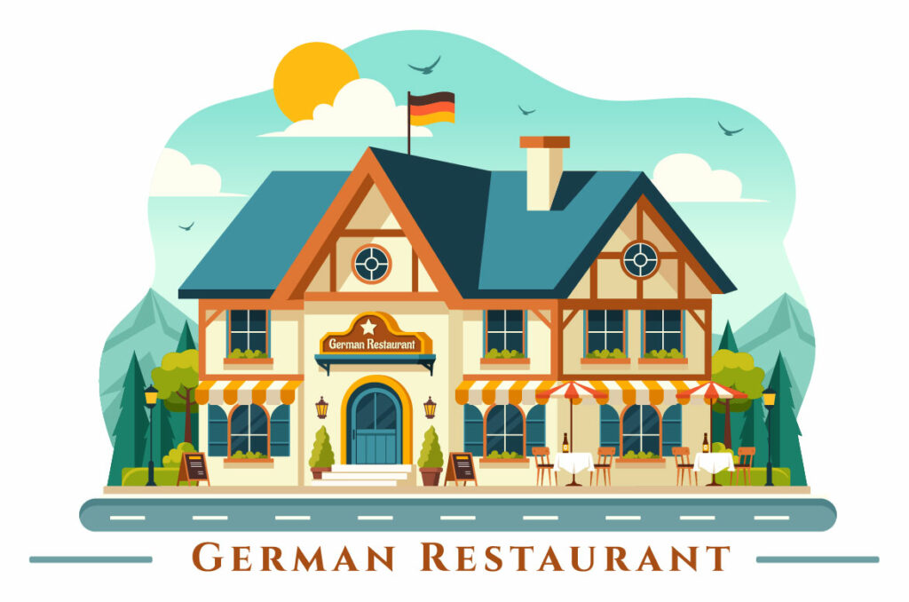 10 German Food Restaurant Illustration - MasterBundles