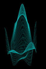 Gradient Background with 3D wire frame in Green color - MasterBundles