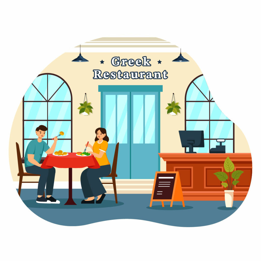 9 Greek Food Restaurant Illustration - MasterBundles