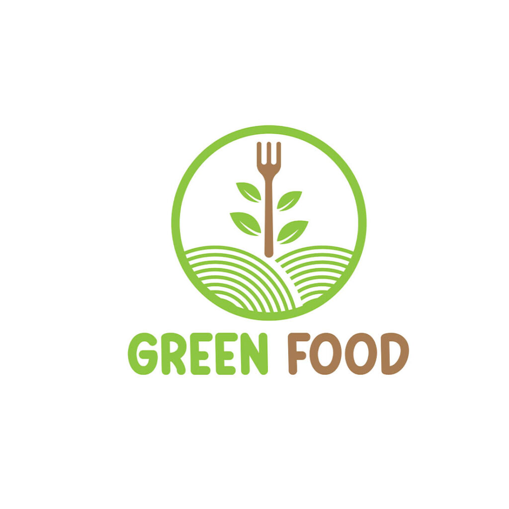 Premium Green Food Logo Design Kit - 100% Editable Vector Templates ...