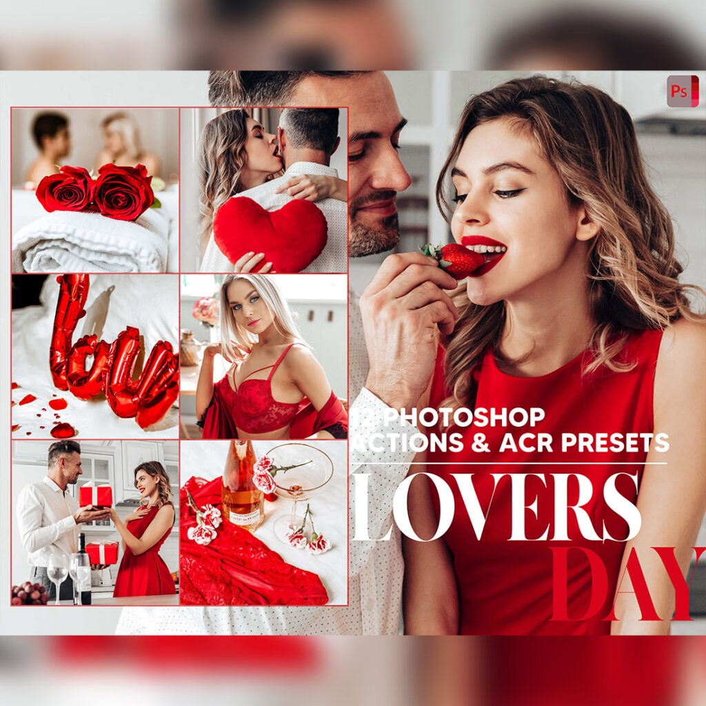 12 Photoshop Actions, Lovers Day Ps Action, Valentine ACR Preset, Romance Ps Filter, Atn ...
