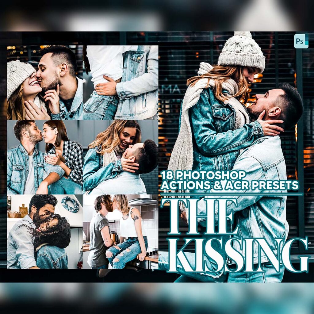 18 Photoshop Actions, The Kissing Ps Action, Romantic ACR Preset, Love ...