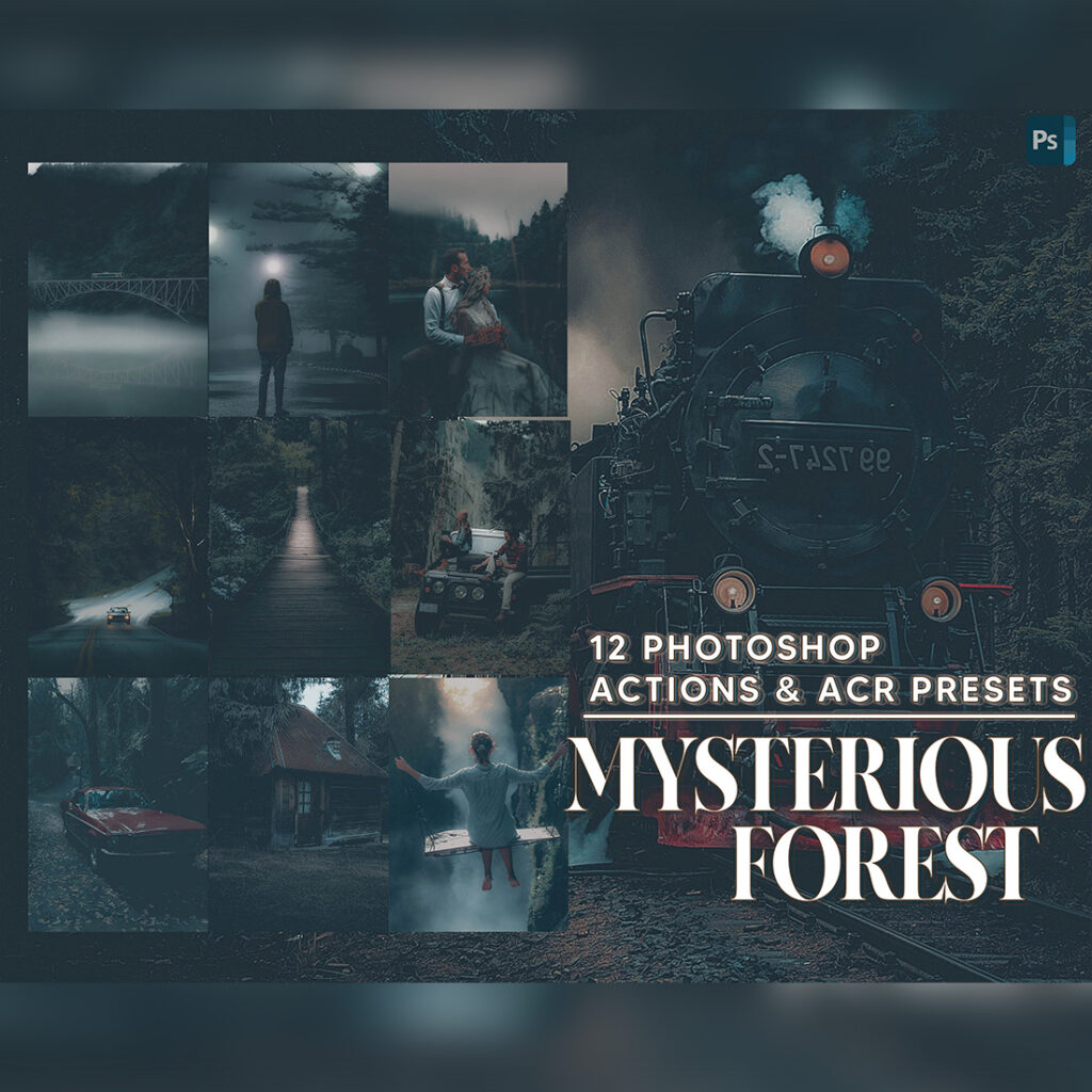 12 Photoshop Actions, Mysterious Forest Ps Action, Halloween ACR Preset ...