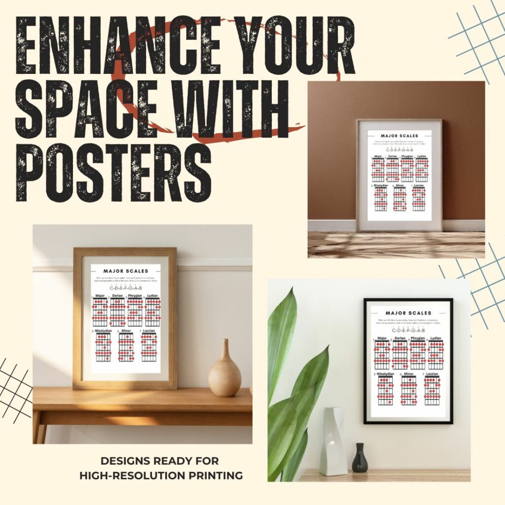 Major Scales Music Poster - High-Resolution Ready To Print