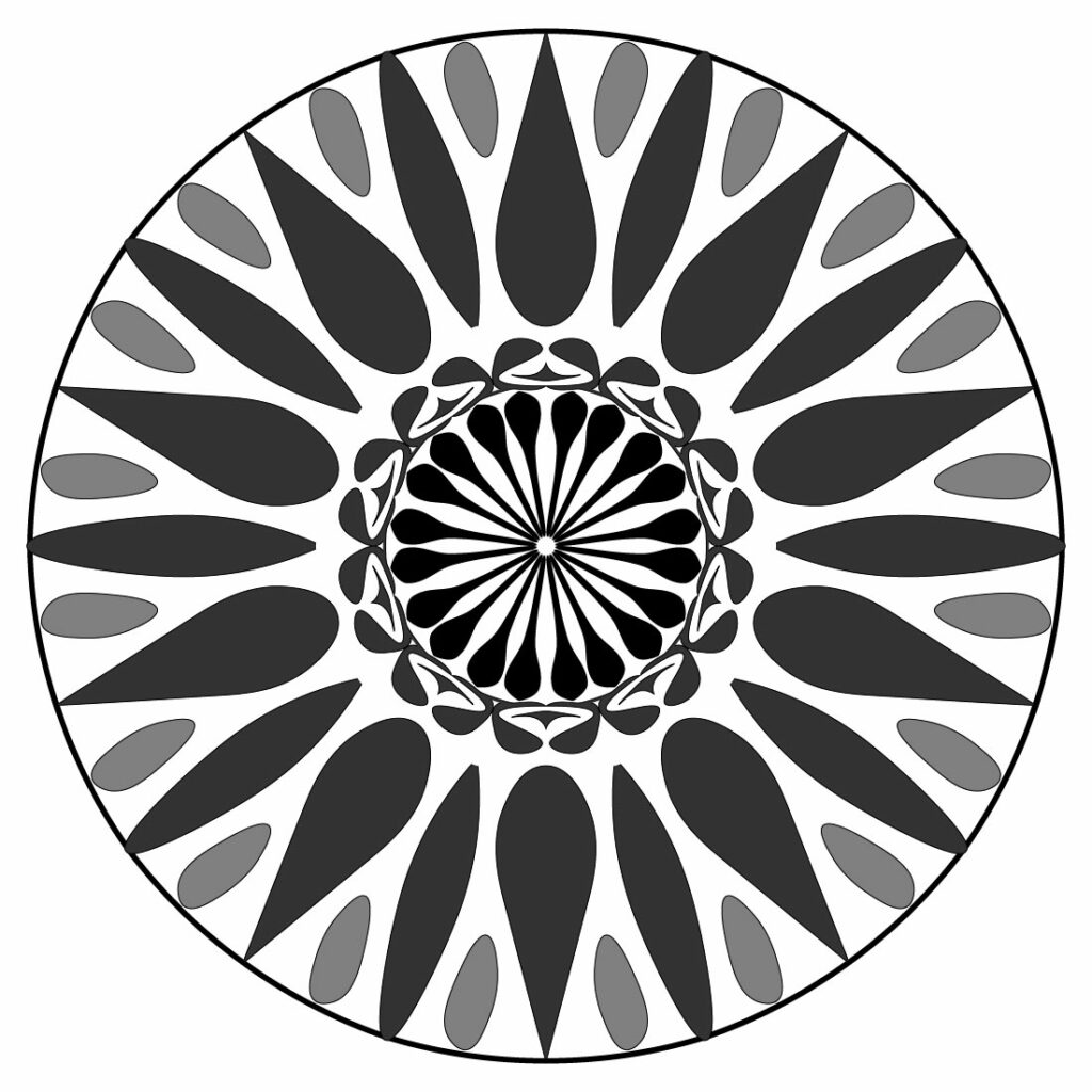 Mandala-Art-with-long-petales-in-black-and-white - MasterBundles