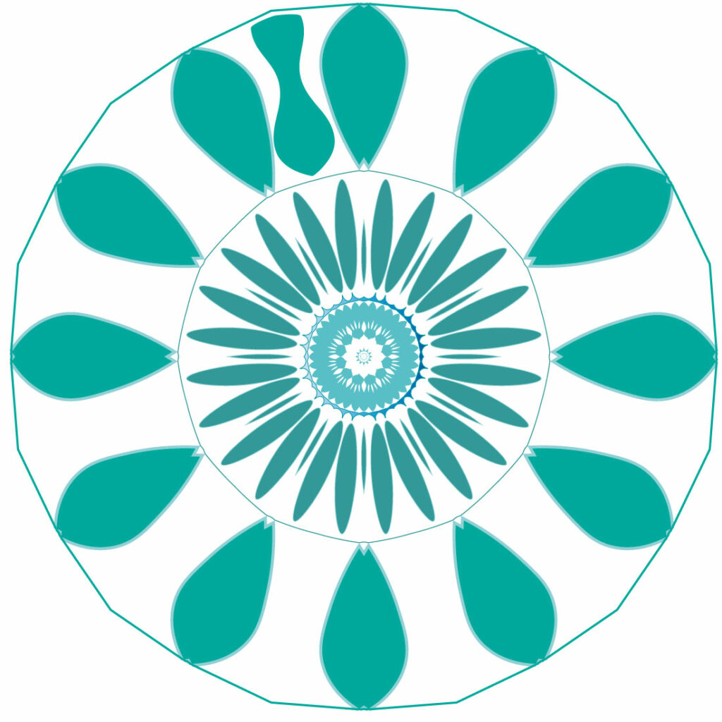 Mandala art with green background - MasterBundles