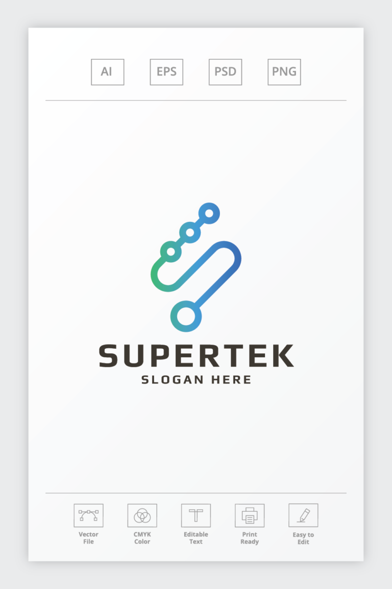 Supertek Letter S Logo - MasterBundles