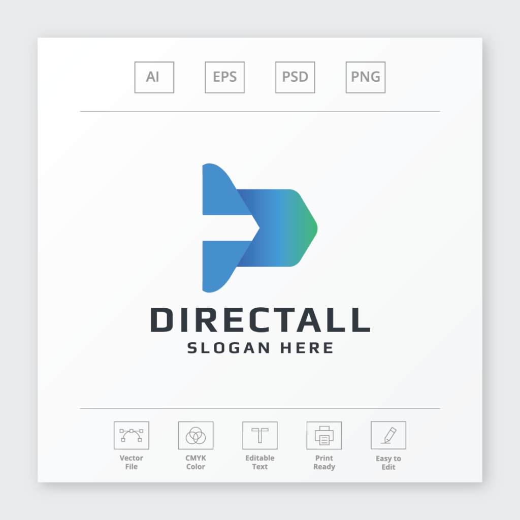 Direct Arrow Side Logo - MasterBundles