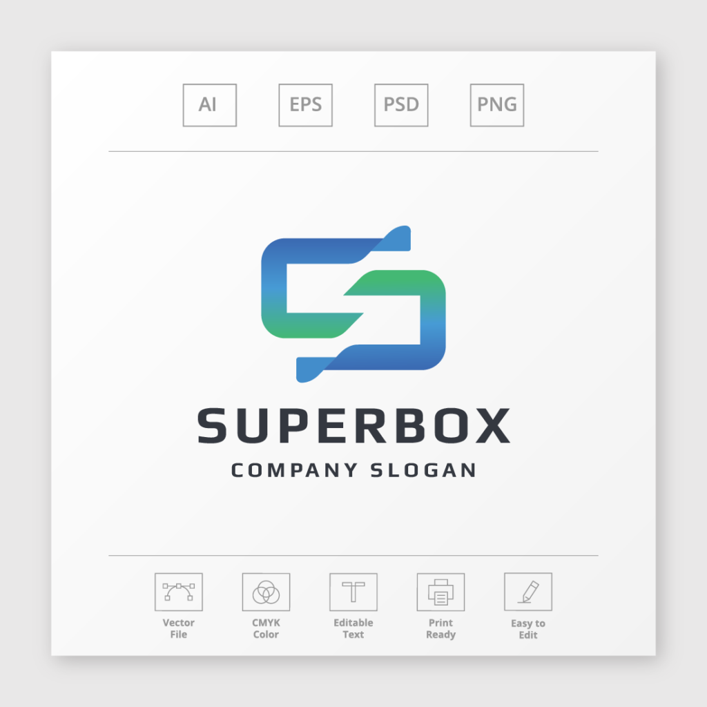 Super Box Letter S Logo - MasterBundles