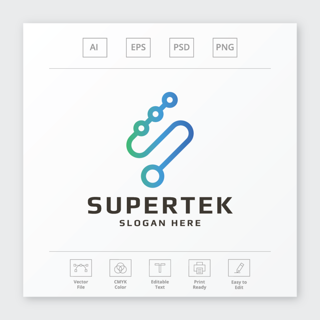 Supertek Letter S Logo - MasterBundles