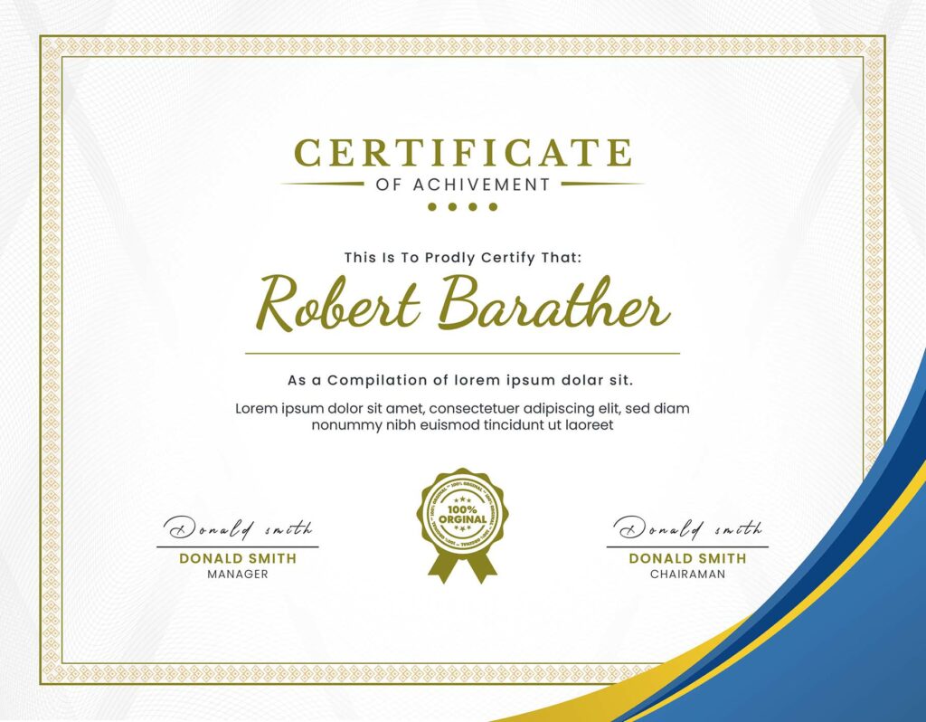 Elegant Horizontal Certificate - MasterBundles