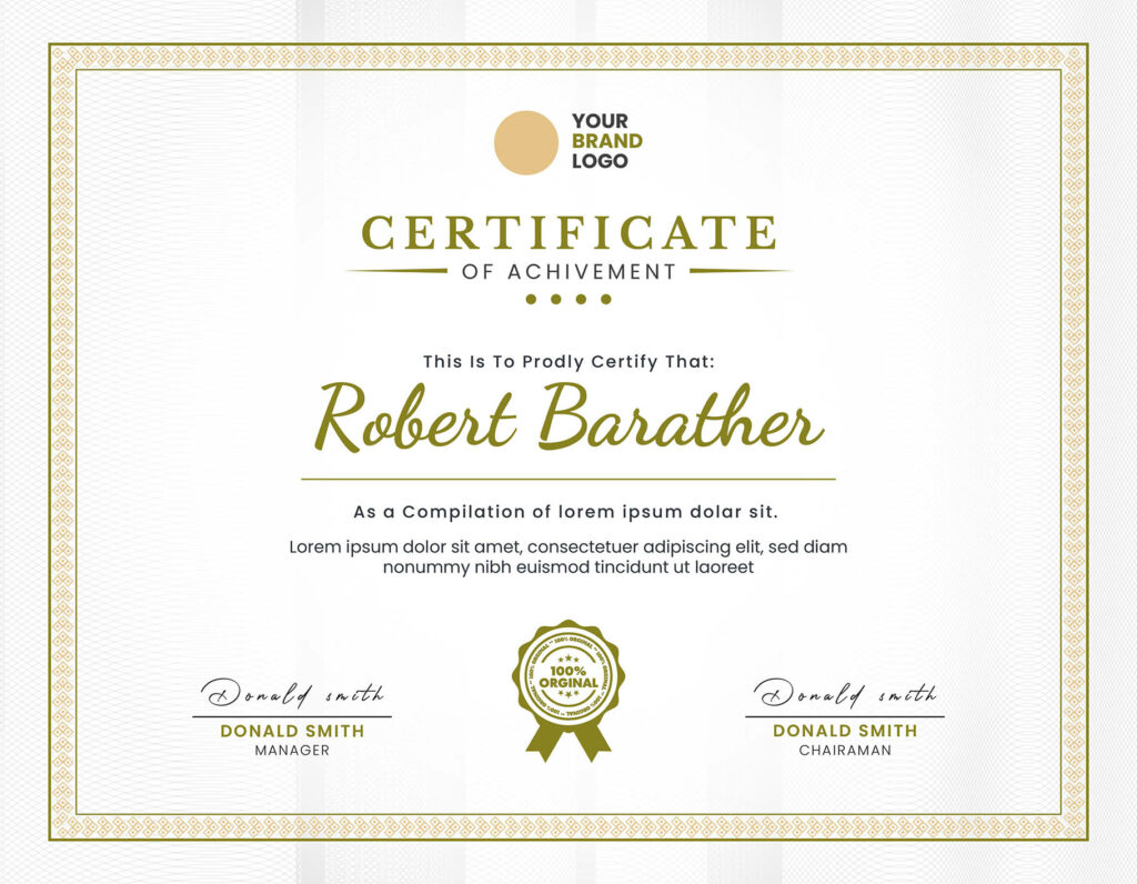 Elegant Horizontal Certificate - MasterBundles