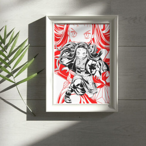 Nezuko Kamado - demon slayer Art Board design - MasterBundles