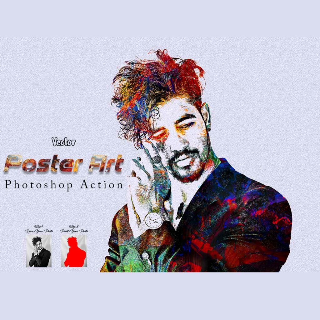 Vector Poster Art Photoshop Action - MasterBundles