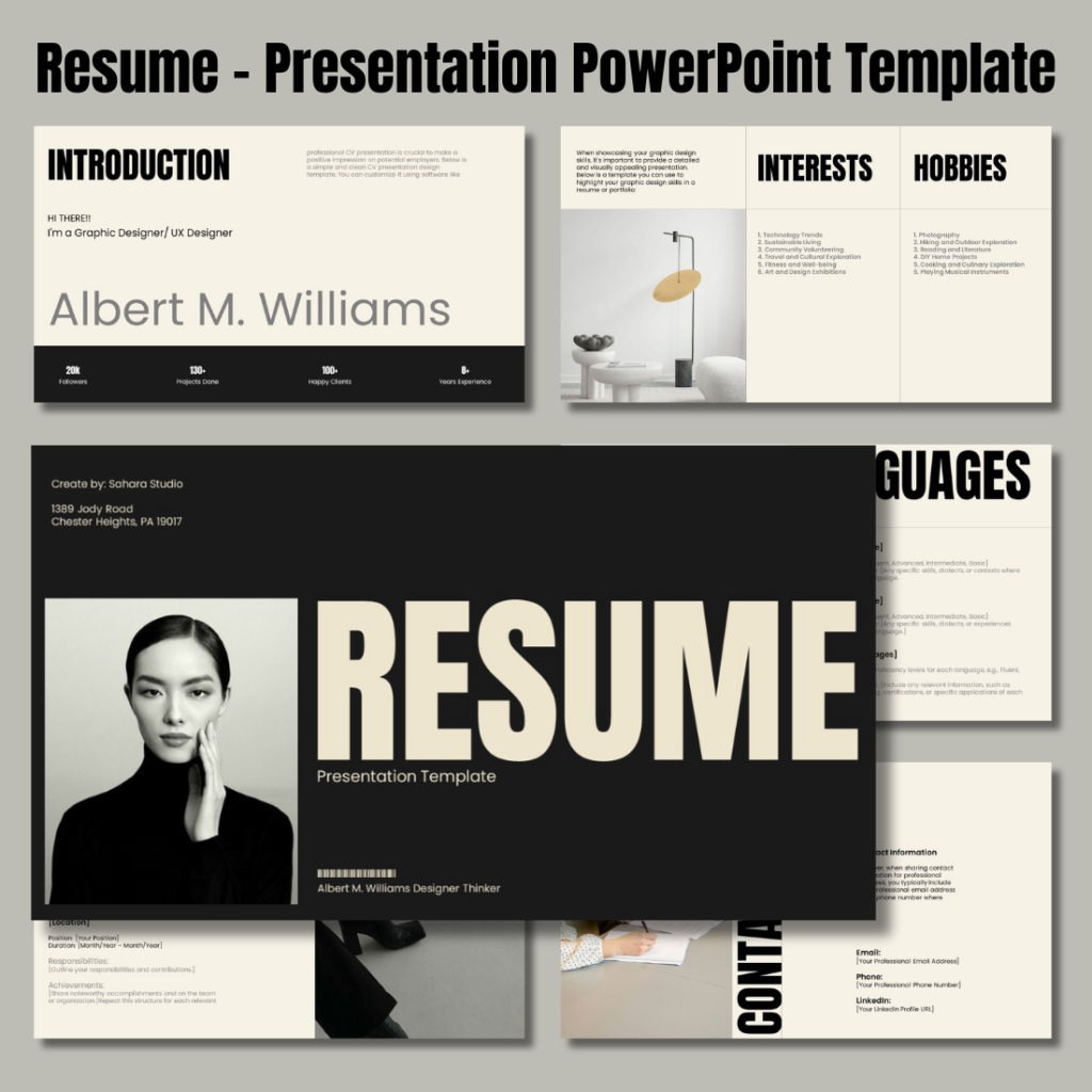 Resume - Presentation PowerPoint Template - MasterBundles