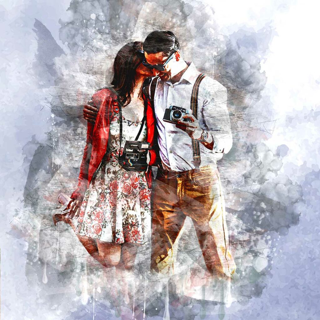 Classic Mixed Watercolor Photoshop Action - MasterBundles