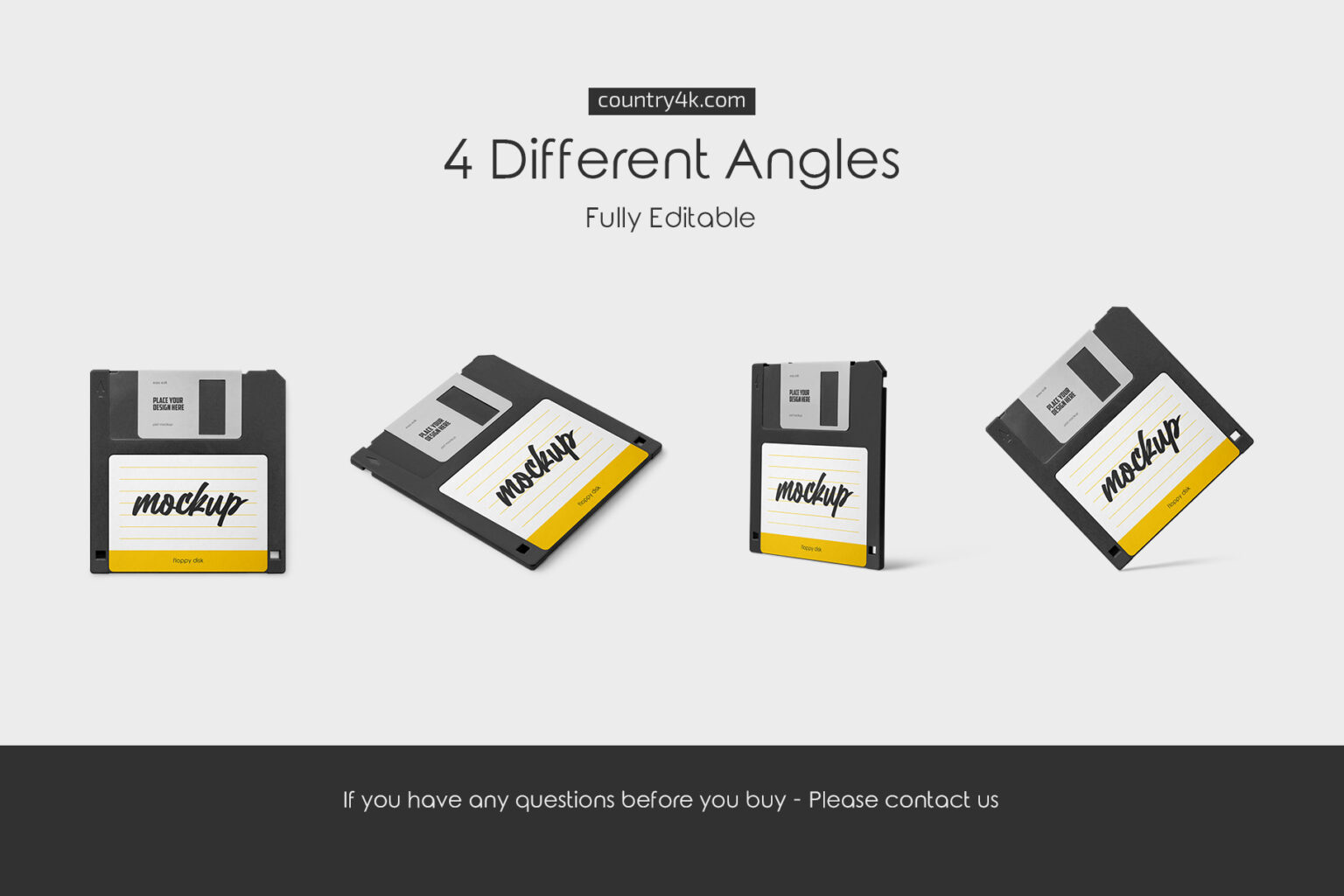 Floppy Disk Mockup Set - MasterBundles