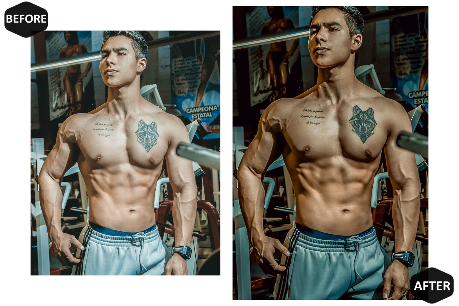 12 Photoshop Actions, Fitness Club Ps Action, Bodybuilding ACR Preset ...
