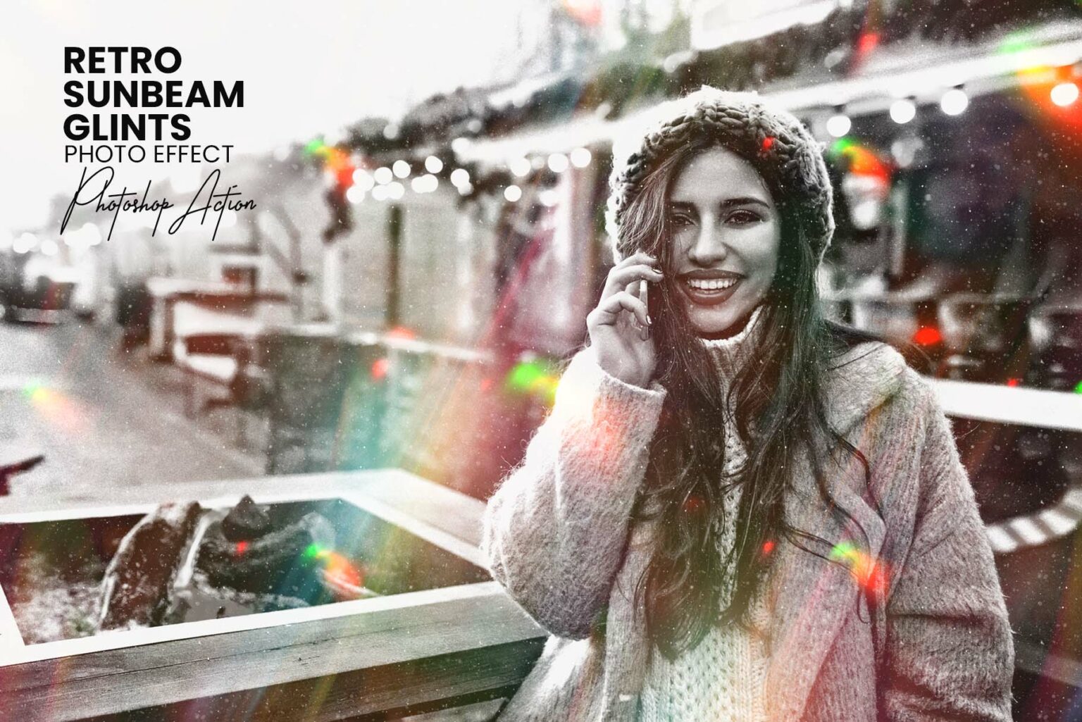 Retro Sunbeam Glints Photo Effect - MasterBundles