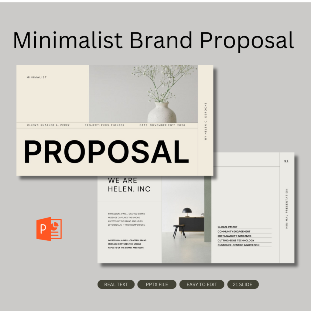 Minimalist Brand Proposal - MasterBundles