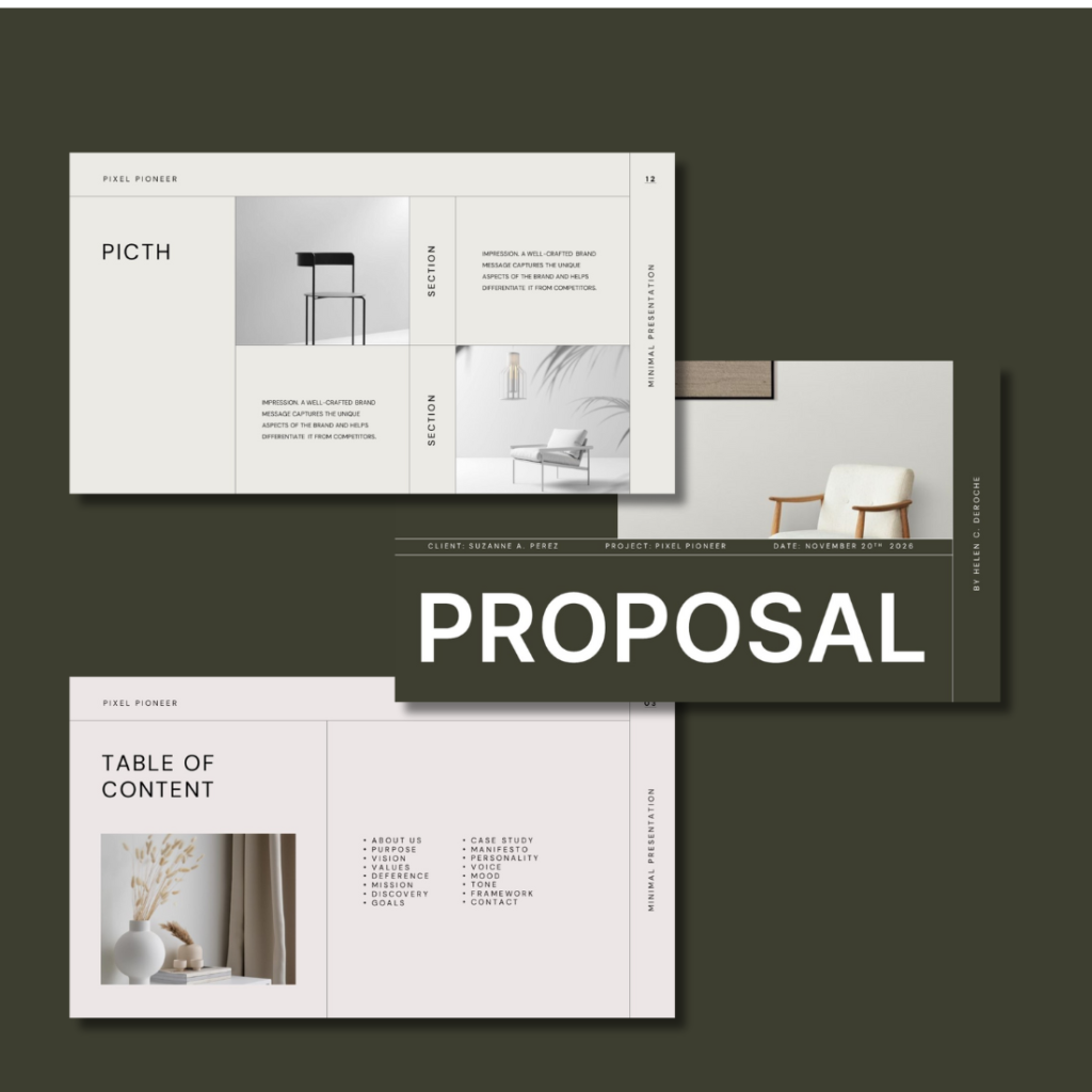 Minimalist Brand Proposal - MasterBundles