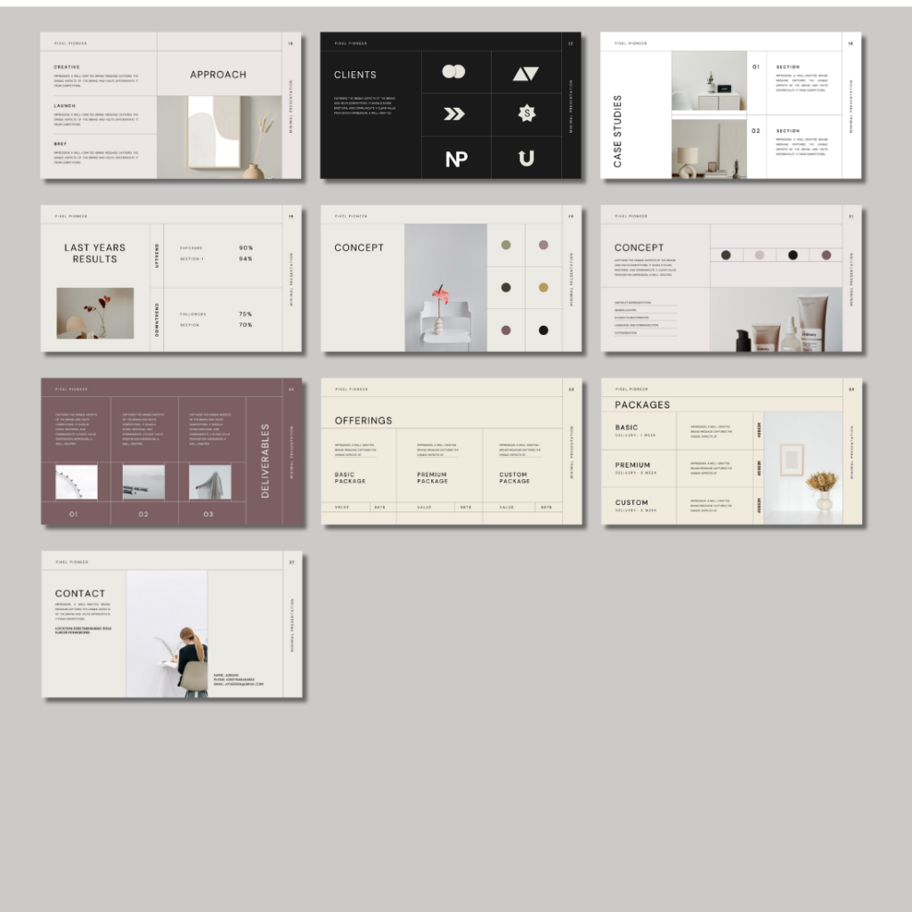 Minimalist Brand Proposal - MasterBundles