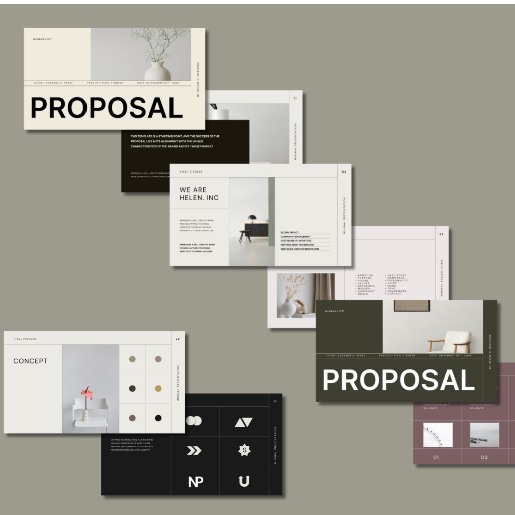 Minimalist Brand Proposal - MasterBundles