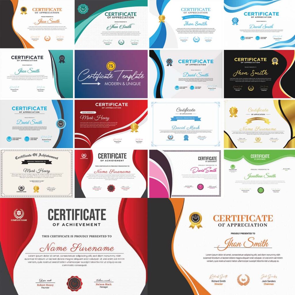 Realistic Luxury Certificate Design - MasterBundles