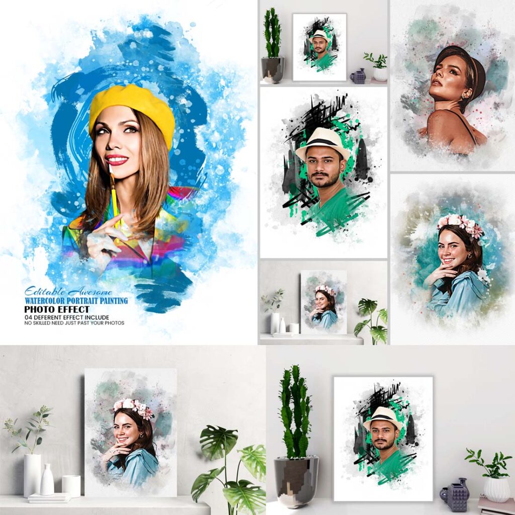 Hand Watercolor Painting Effect - MasterBundles