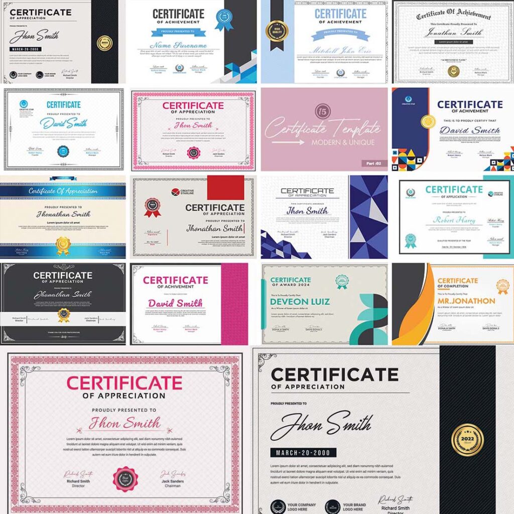 Elegant Certificate Design Template - MasterBundles