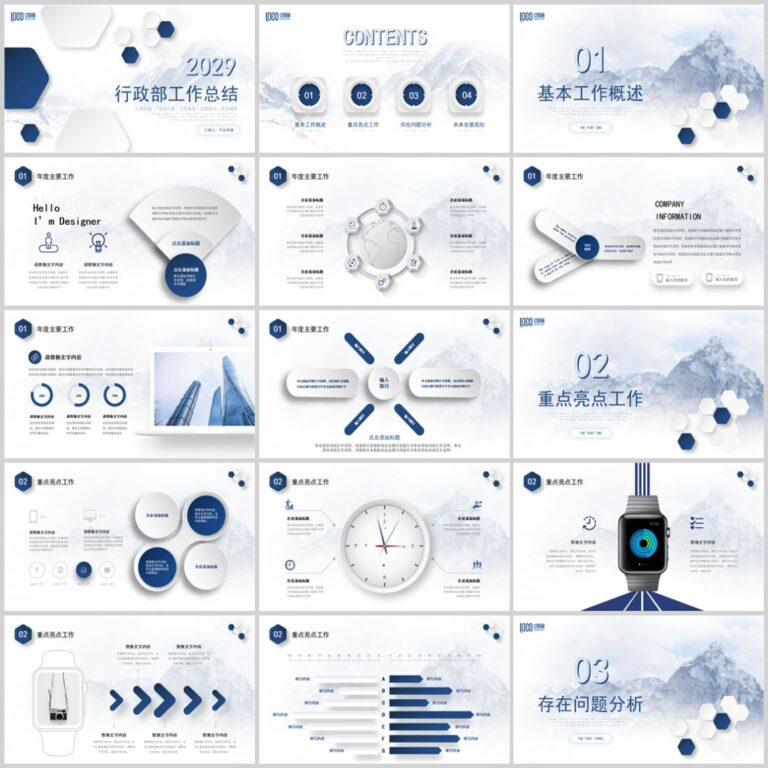 The best work summary slide templates - MasterBundles